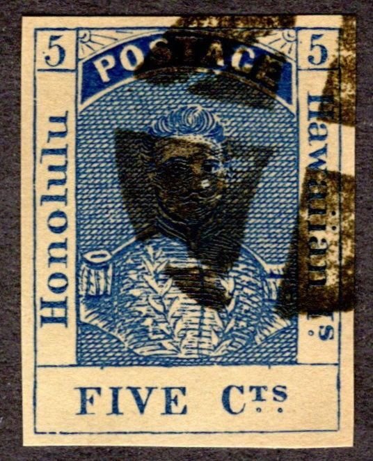 1853, Hawaii 5c, Used, Forgery, (CV $1,500+ for Genuine) Sc 5 | United ...