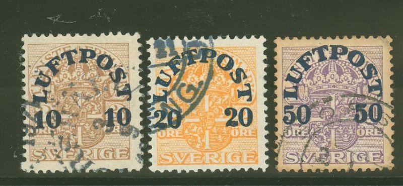 Sweden #C1-3 Single (Complete Set) | Europe - Sweden, Air Mail Stamp ...
