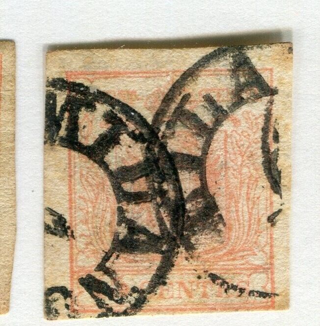 AUSTRIA LOMBRADY VENETIA; 1850 classic Imperf 15c. issue used value ...