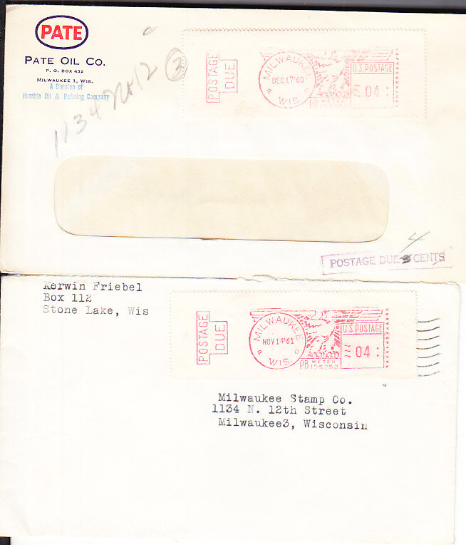 Postage Due Metered Mail Covers / HipStamp