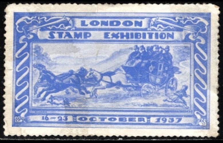 1937 Great Britain Poster Stamp London Stamp Exhibition Dorland Hall in ...