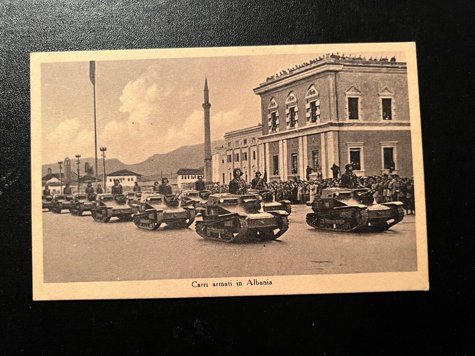 1940 Italy Military Tank Postcard Cover N82 Tanks in Albania Street ...