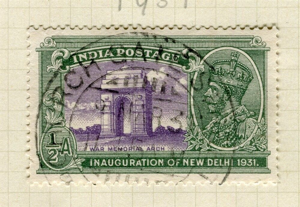 INDIA; 1931 early GV NEW DELHI issue fine used 1/2a. value | Asia ...