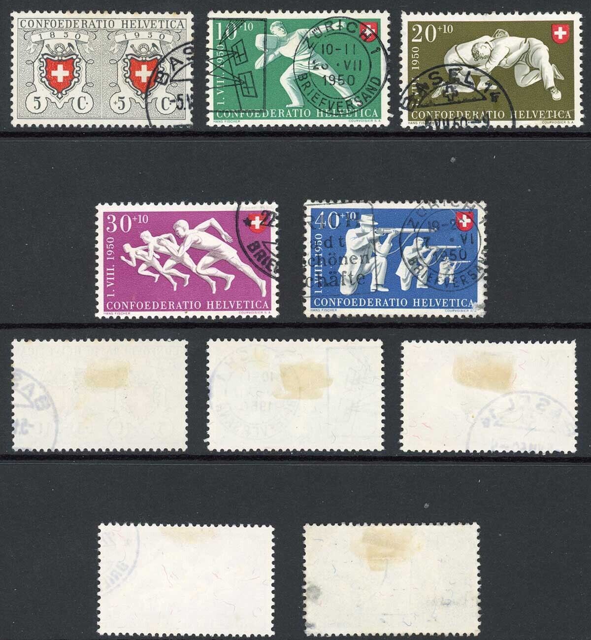 Switzerland SG522/6 1950 Red Cross set (40c corner fault) Cat 63.30 ...