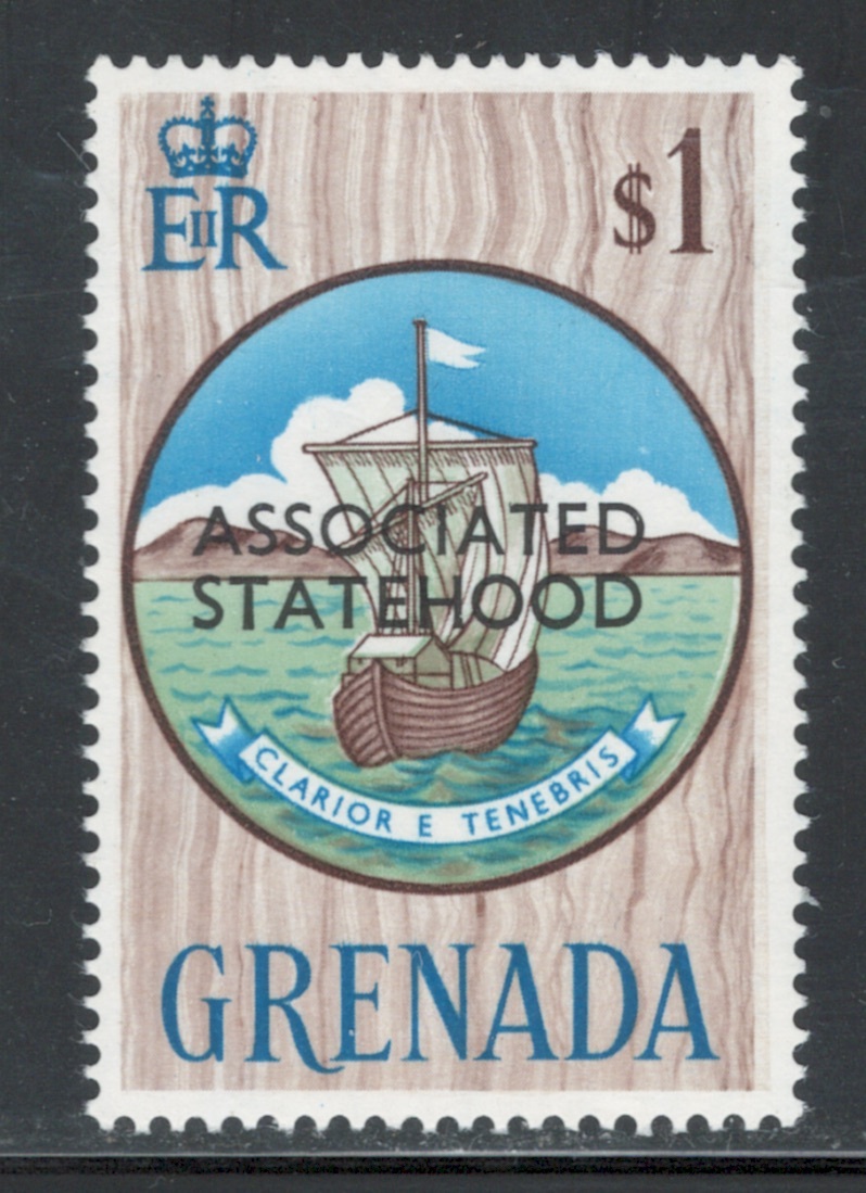 Grenada 1967 Associated Statehood Overprint $1 Scott # 258 MNH ...