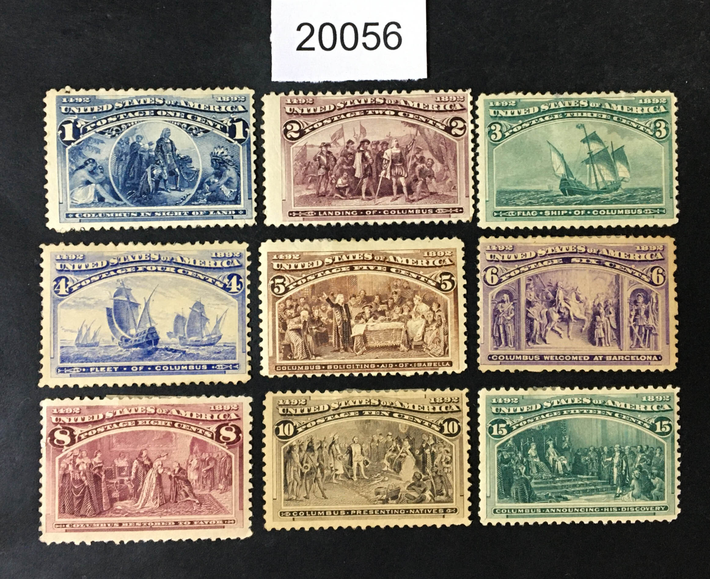 US Stamps # 230-238 Mint OG H CAT. $570 LOT #20056 | United States ...