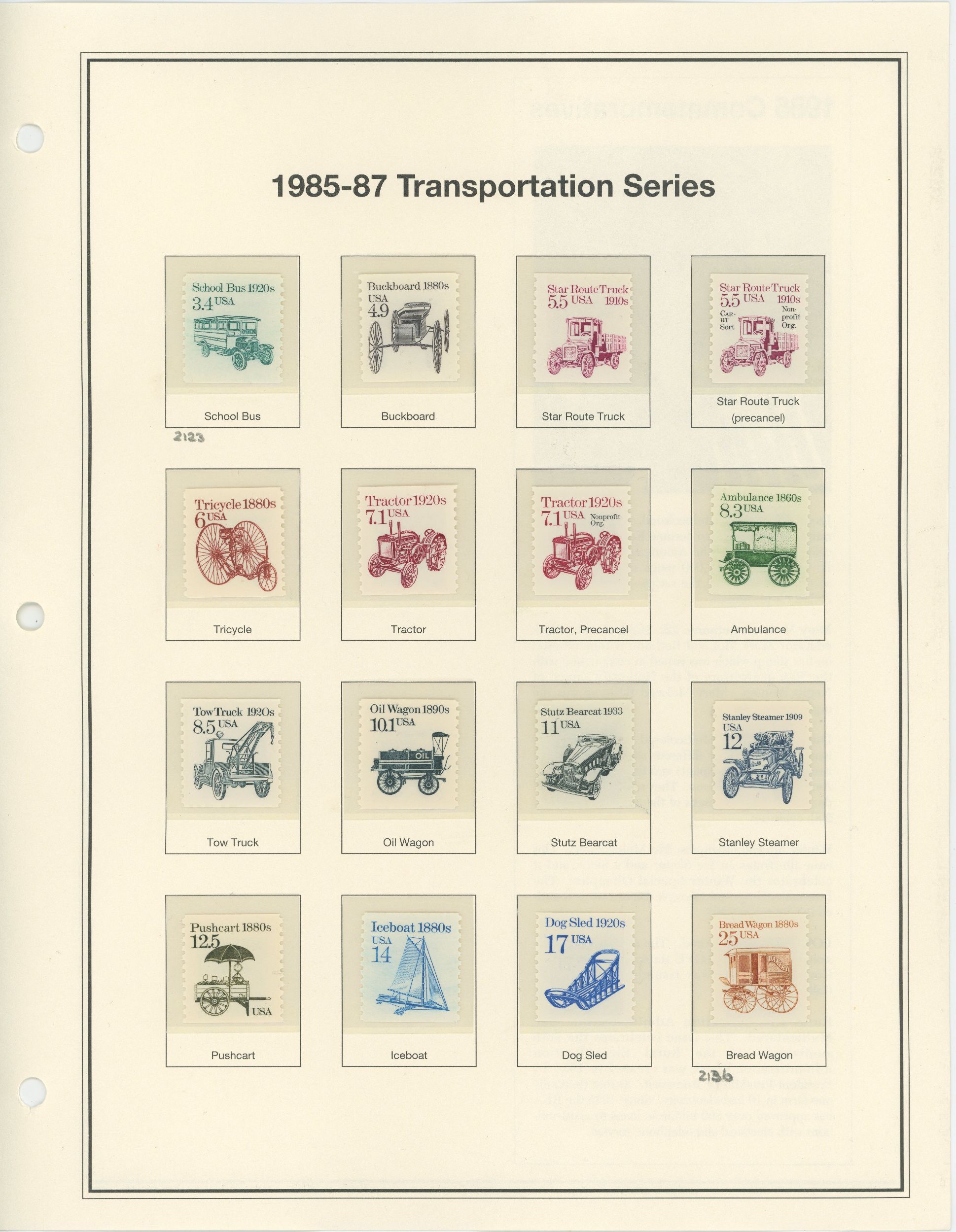 USA Transportation Coils - Complete set of 60 Mint nh on hingeless ...