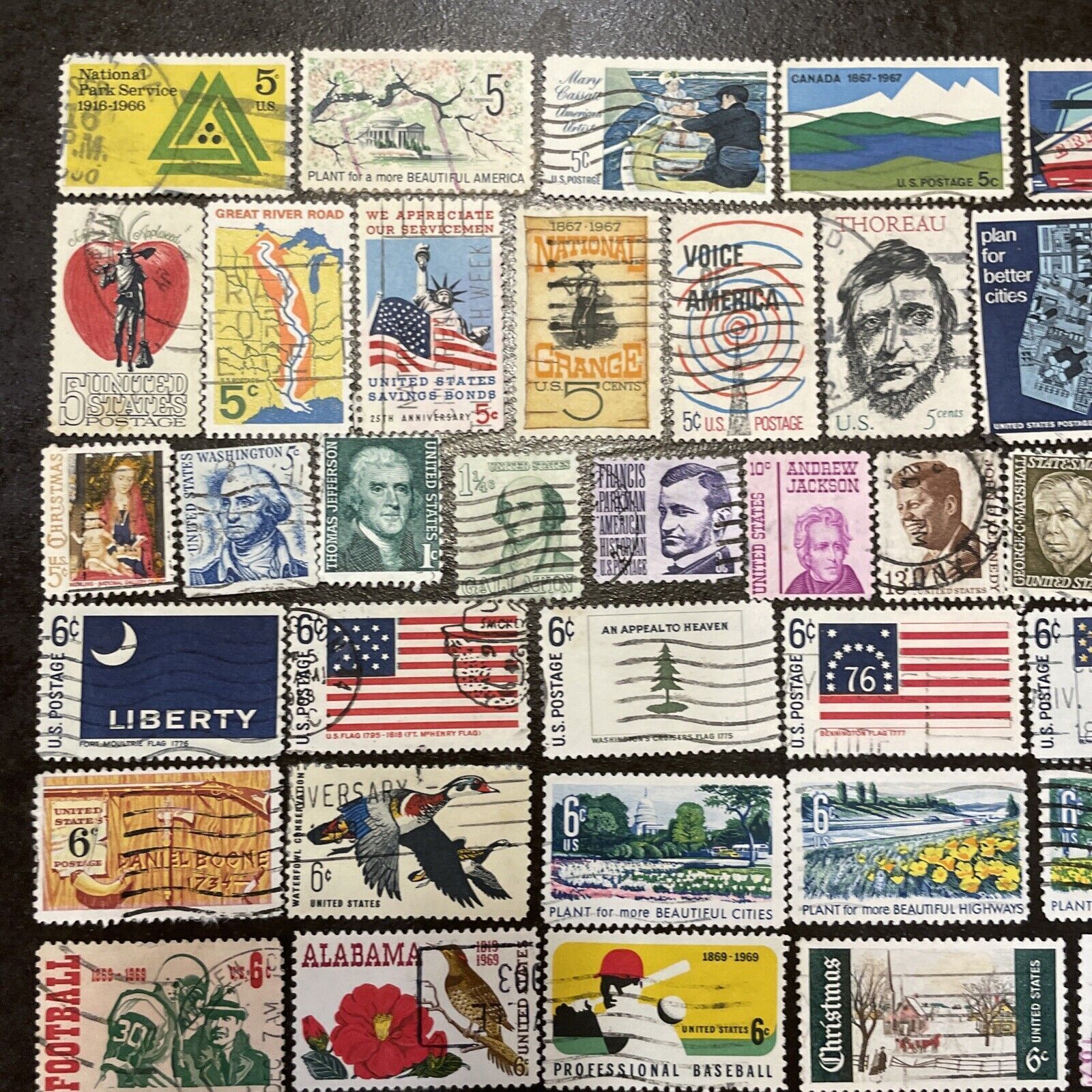 1965-74 US Stamp Starter Collection 200 All Different Used Crafting ...