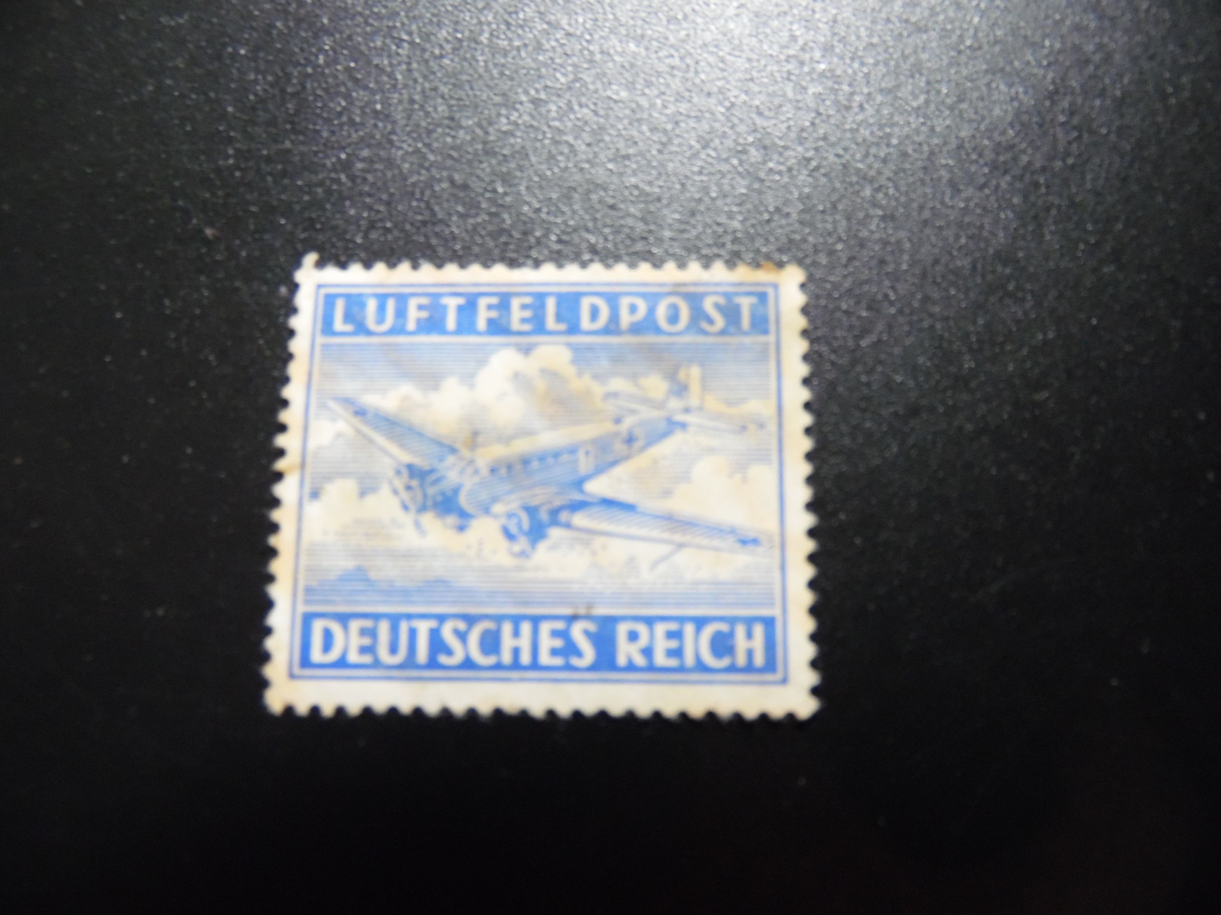 Rare Original WW2 Nazi Feldpost (Military Mail) Airmail Stamp W Junkers ...