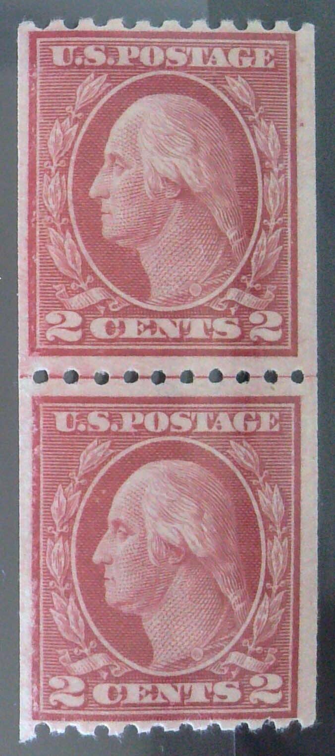 US Scott #488 - VF - 2c Carmine - Washington - Guide Line Pair - DG ...