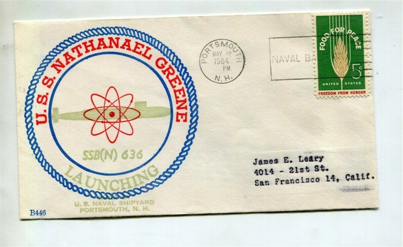 USS NATHANAEL GREENE SSB(N)636 - US Navy Nuclear Submarine Squad / HipStamp