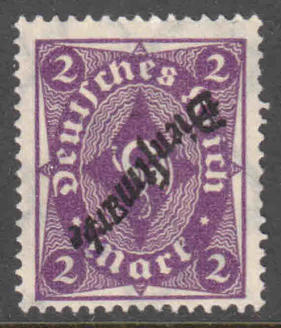 Germany 2 Marks Official Inverted Overprint Error Signed YOU Identify ...