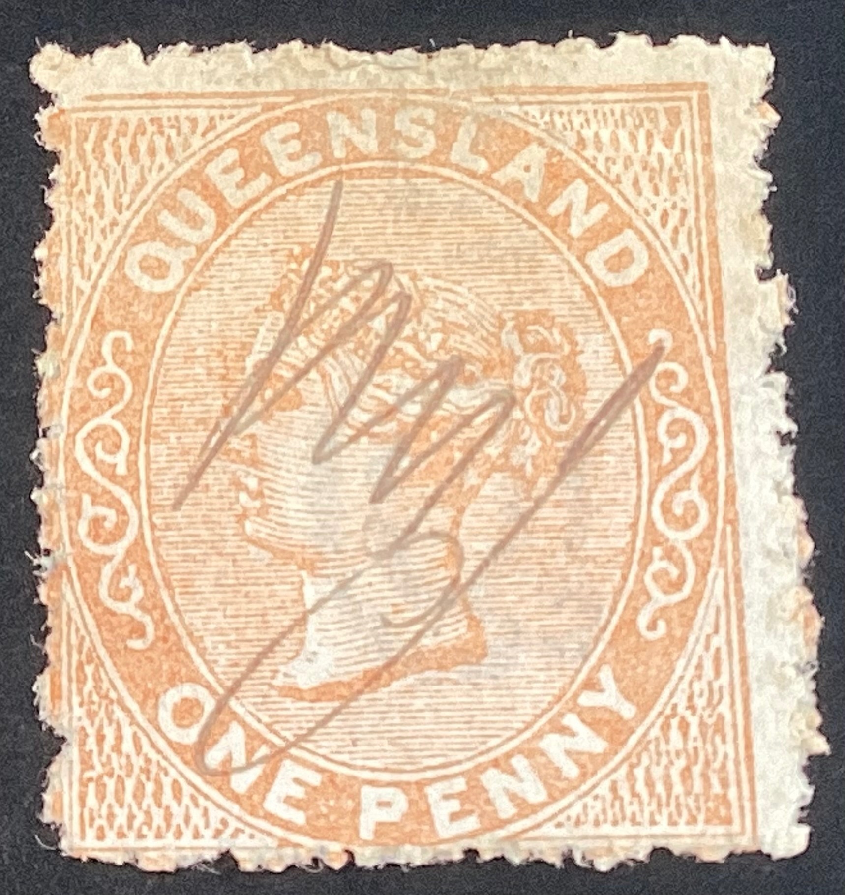 Queensland #57a used 1879 1p red orange Victoria | Australia & Oceania ...