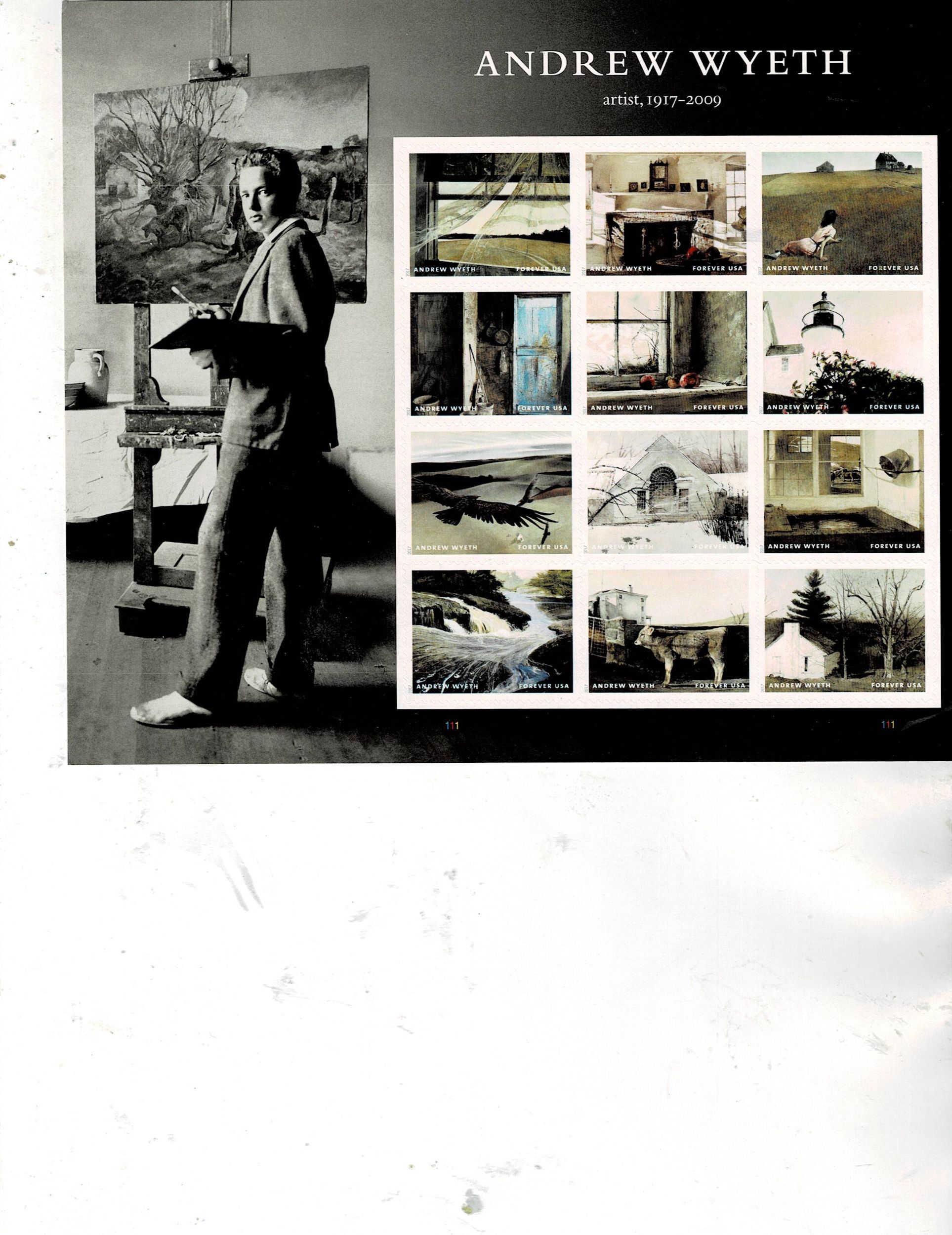 Andrew Wyeth Painter Art Forever US Postage Sheet #5212 VF MNH | United ...