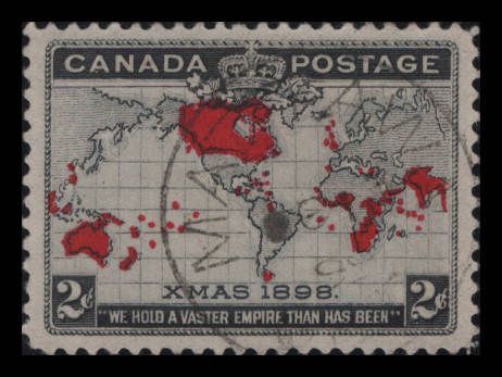 Canada Scott #85 Used L. Cancel Christmas Map of British Empire eGraded ...