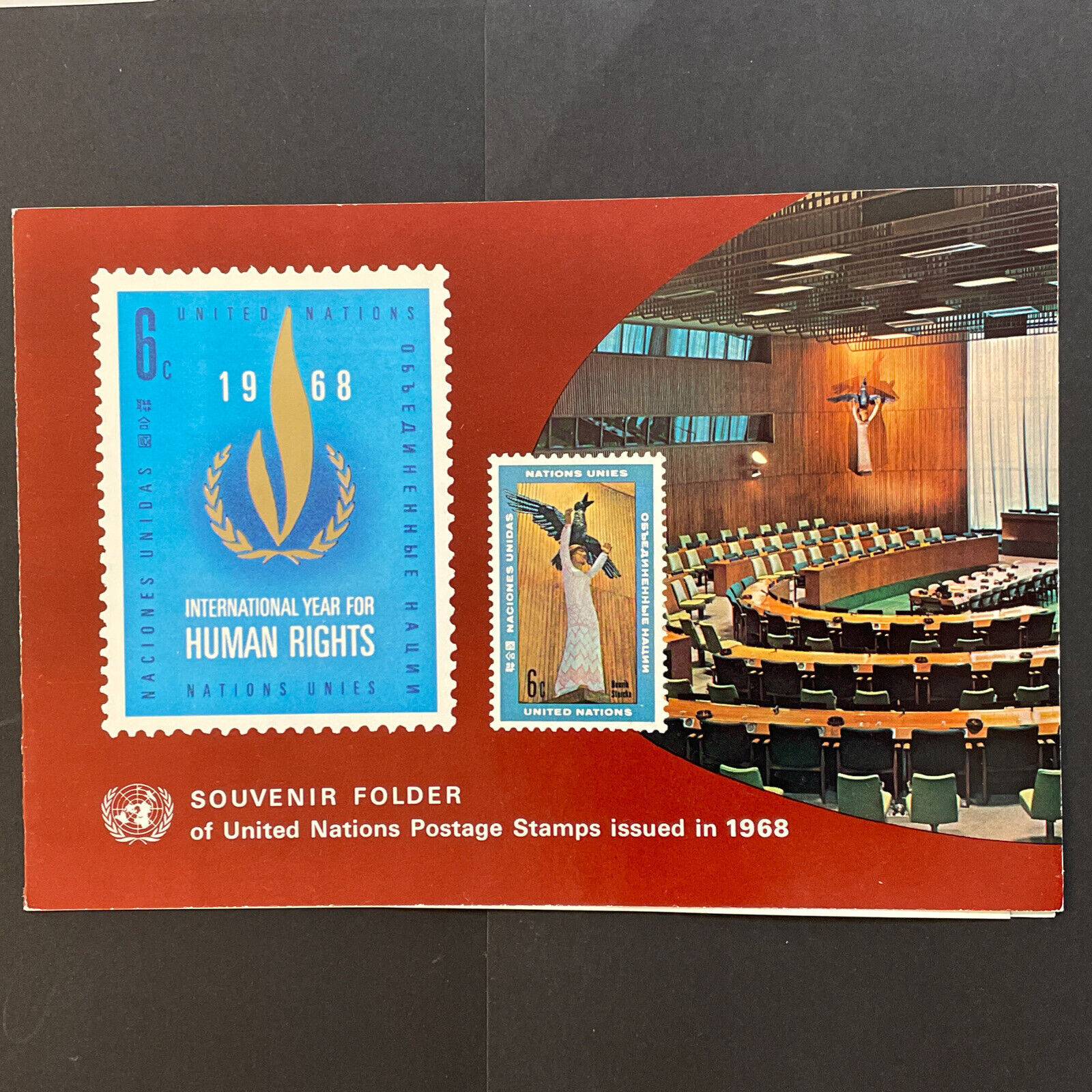 1968 United Nations, UN NY Complete Year Set in Souvenir Folder ...