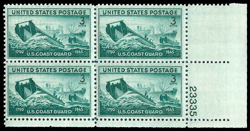 PCBstamps US # 936 PB 12c(4x3c)Coast Guard, 23335, MNH, (PB-4) | United ...