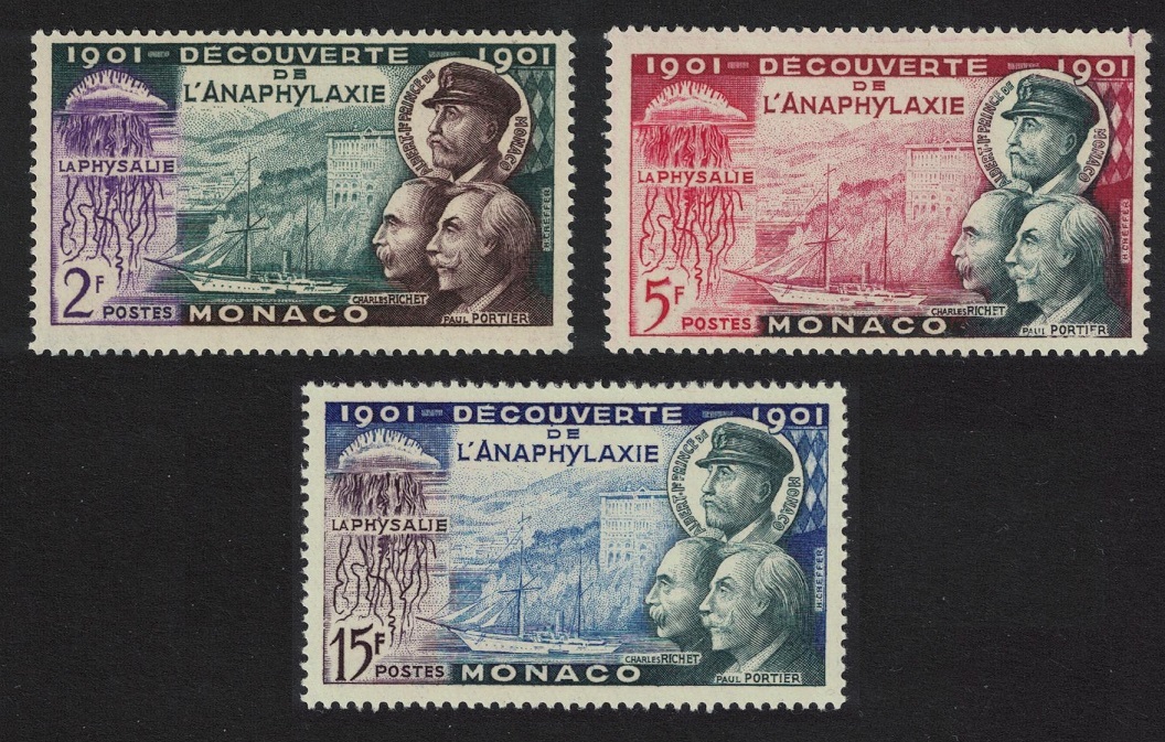 Monaco Discovery of Anaphylaxis 3v 1953 MNH SG#475-477 | Europe ...
