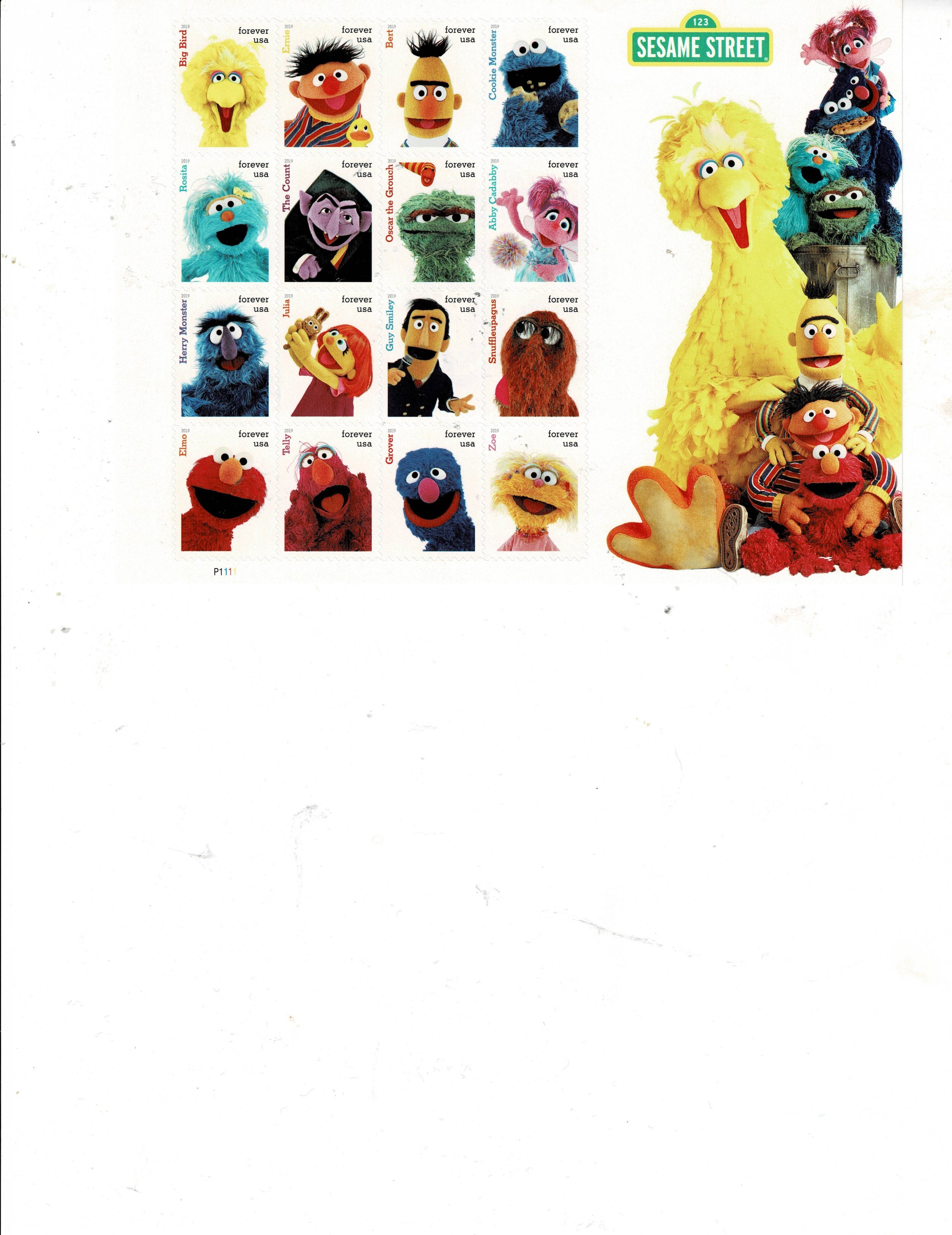 Sesame Street 60 cent US Postage Sheet #5394 VF MNH | United States ...