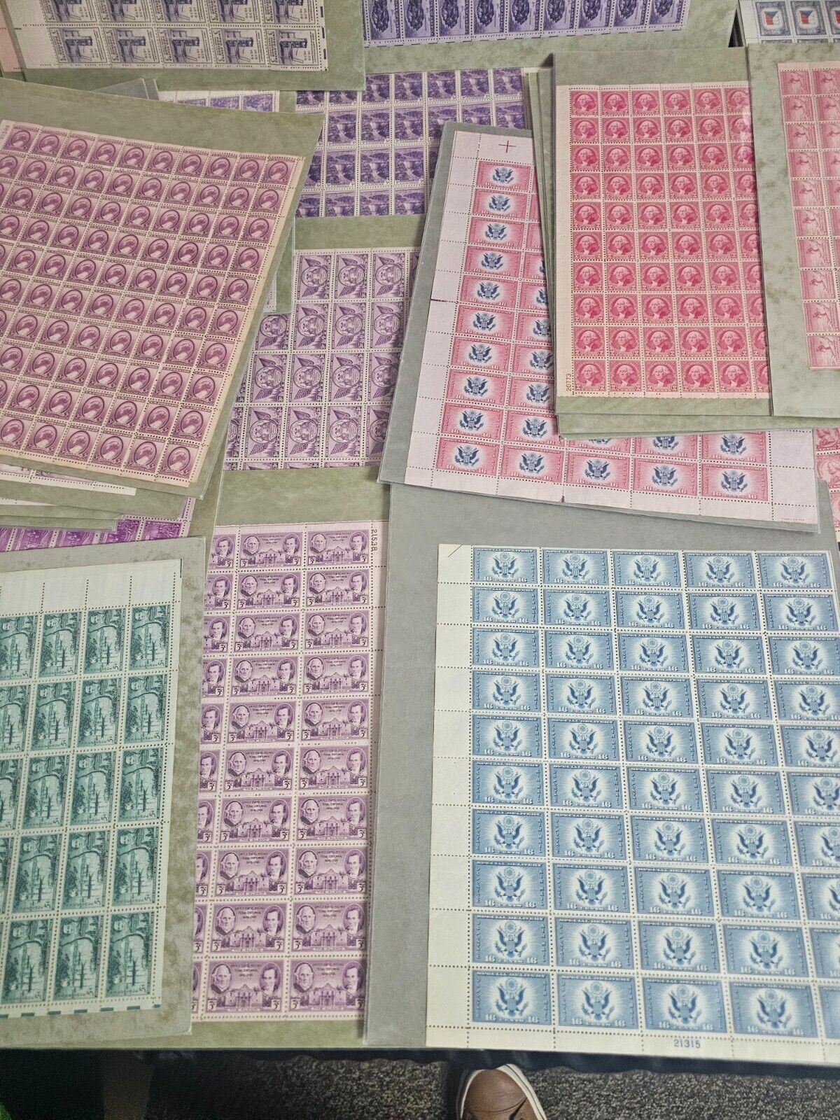 US OLD Full Intact MNH Stamp Sheet Hoard Collection Lot of 140 ...