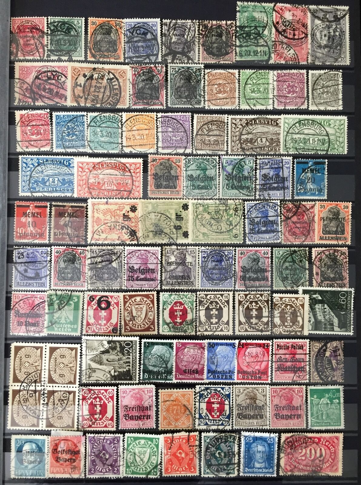 Germany Danzig Sleswig Post Offices Early On and Off Piece (200+)HP51 ...