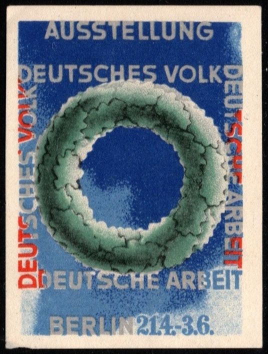 1934 Nazi Germany Propaganda Poster Stamp Exhibition German People ...