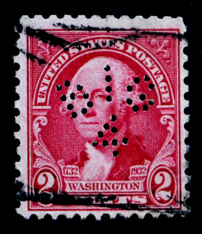 US #707 Used Perfin B139A Big Four Lines Railroad Cin Ohio 1902-32 (B ...