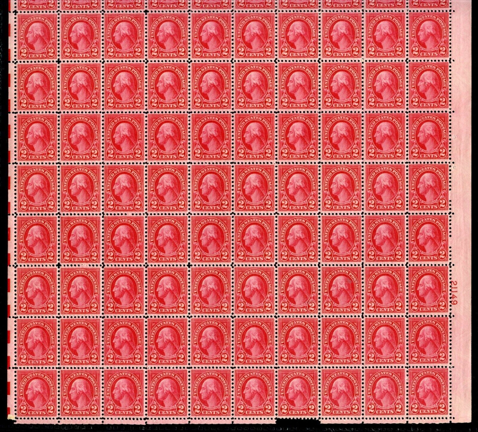 United States Scott #634 2c Washington Sheet(100) Mint Nh--Selvage ...