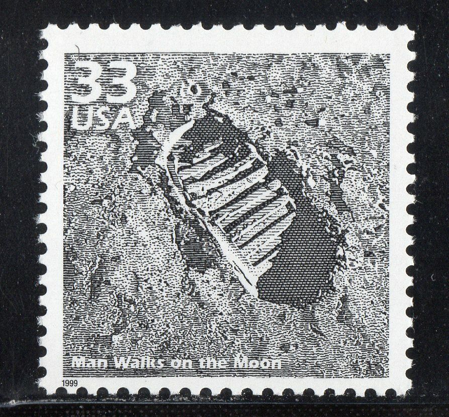 MAN Walks on the Moon * Footprint * 1969 Apollo 11 ** U.S. Postage ...