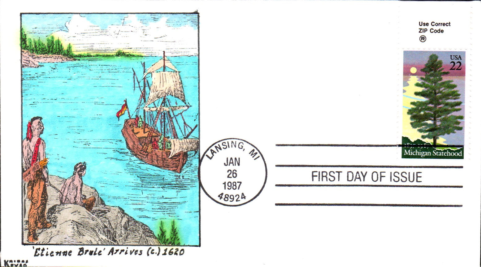 #2246 Michigan Statehood Kribbs FDC | United States, General Issue ...