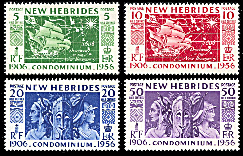 New Hebrides (British) 78-81, MNH, 50th Anniversary of Condominium ...