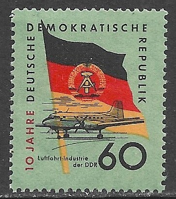 EAST GERMANY DDR 1959 60pf 10th Anniversary of DDR Issue Sc 463 MNH ...