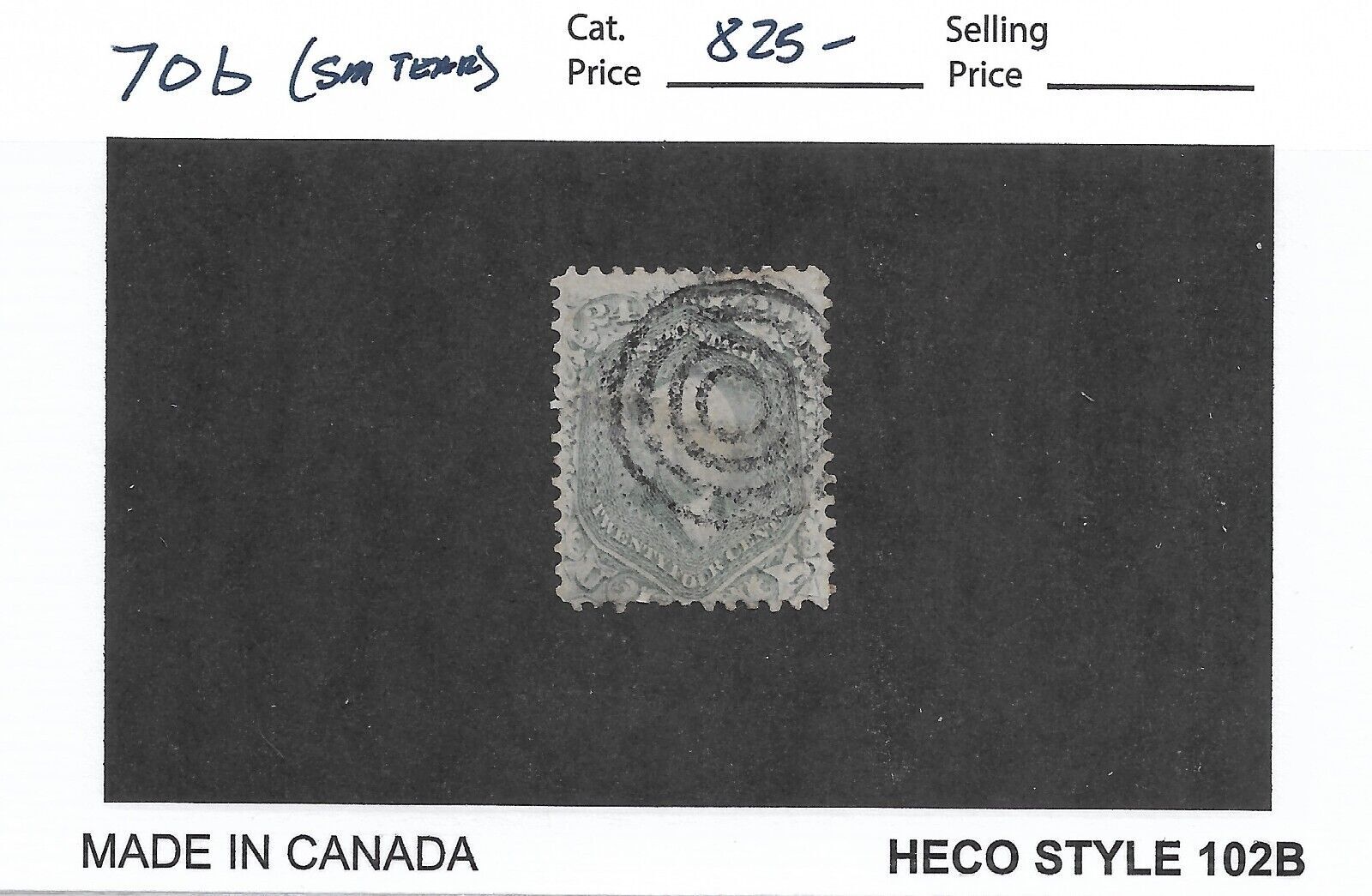 24c Banknote, Sc #70b w/Target Canx, (small tear) (60927) | United ...