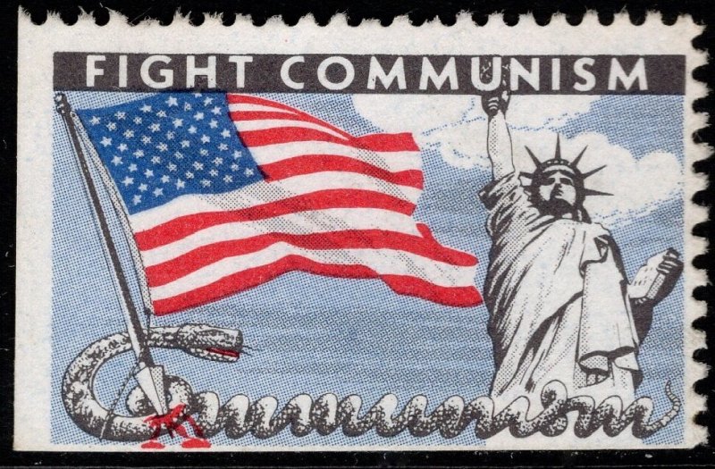 1950's US Cinderella Fight Communism Poster Stamp Mint No Gum ...