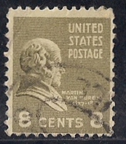 813 8 cent Martin Van Buren Stamp used AVG / HipStamp