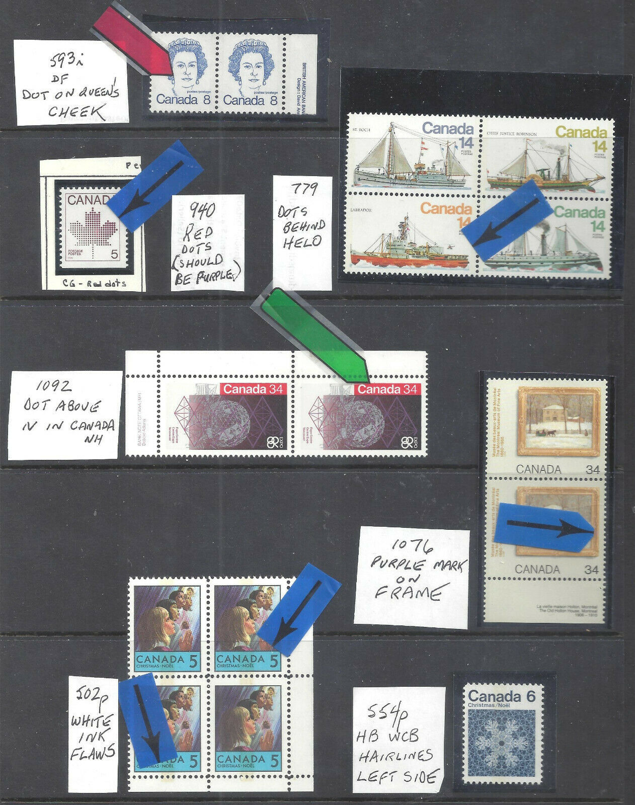 Canada Selection of Print Errors Mint NH Bs20994 | Canada, Stamp / HipStamp