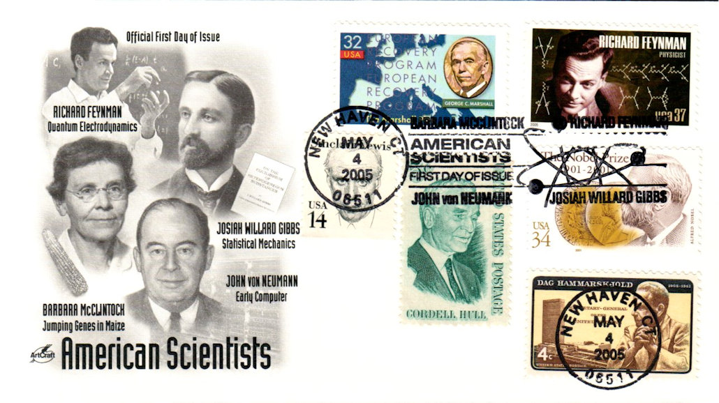 #3909 Richard Feynman Combo Artcraft FDC | United States, General Issue ...