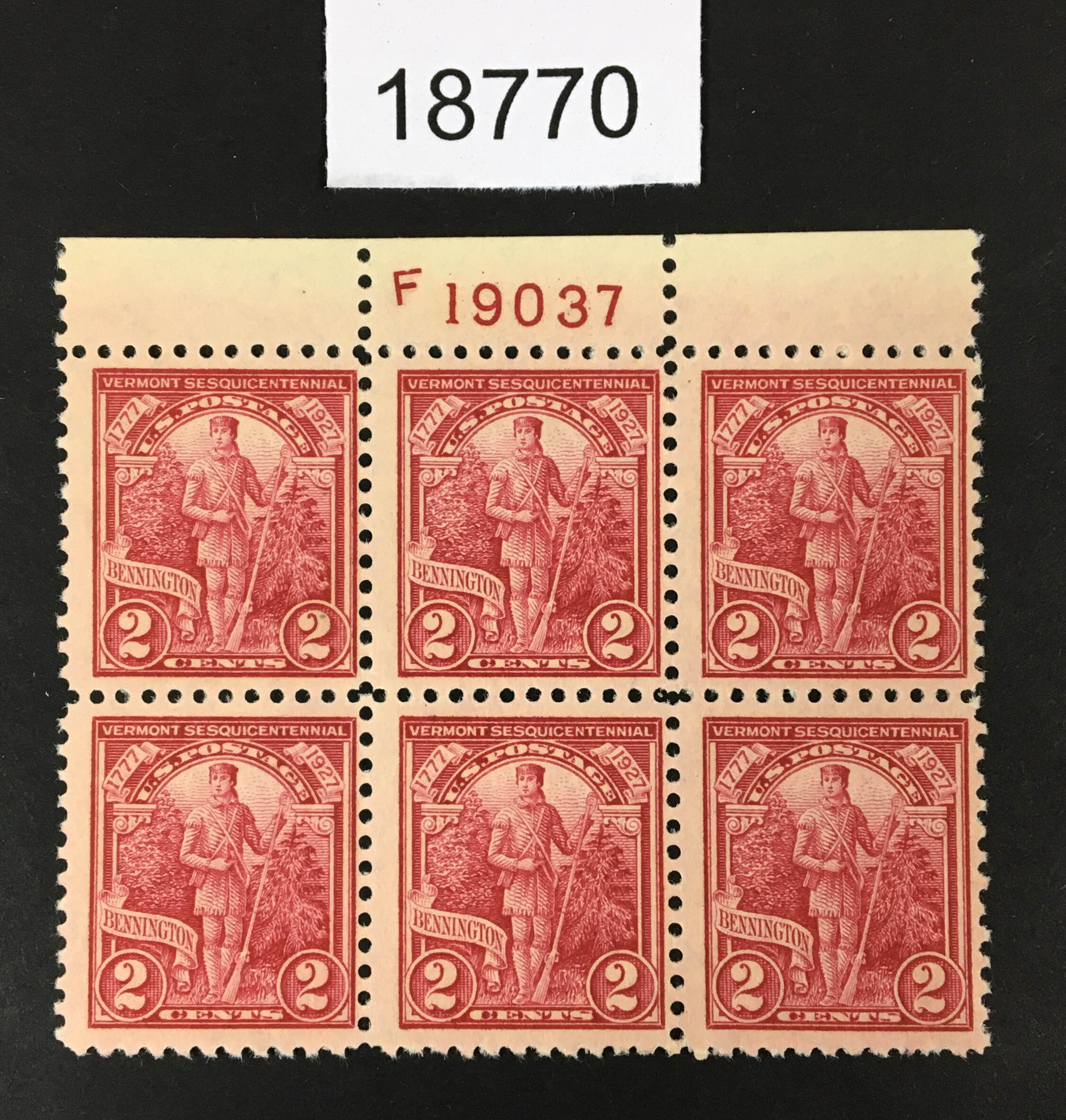 US Stamps # 643 Plate Block of 6 Mint OG NH $45 LOT #18770 | United ...