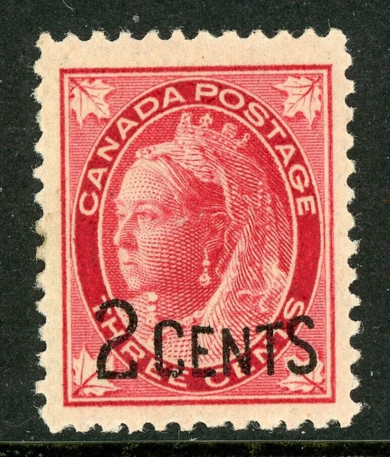 Canada 1899 QV Leaf 2¢/3¢ Carmine Scott #87 Mint G124 | Canada, General ...