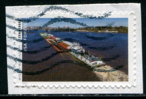5698h US (58c) Mighty Mississippi SA, used on paper | United States ...
