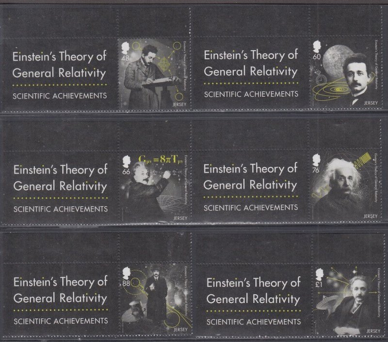 Jersey Sc #1955-60 CPL MNH SET of Einstein's Theory of Relativity ...