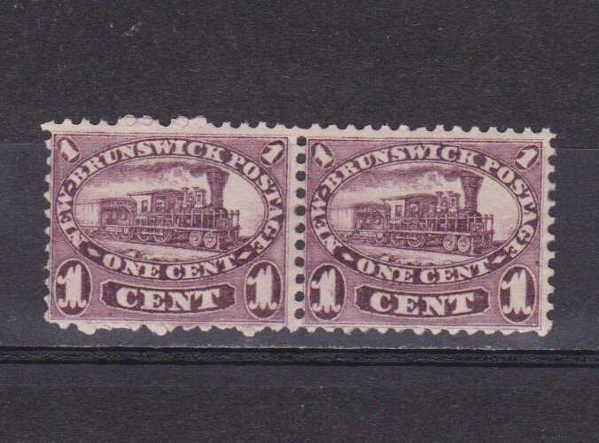 NEW BRUNSWICK CANADA 1860, SG# 7, CV £170, Locomotive, pair, MH ...