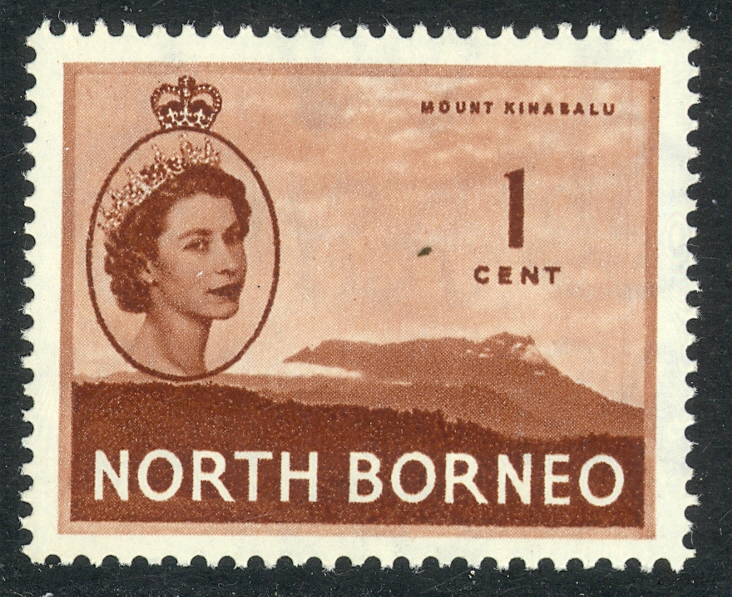 NORTH BORNEO 1954-57 QE2 1c Mount Kinabalu Pictorial Sc 261 MNH | Asia ...