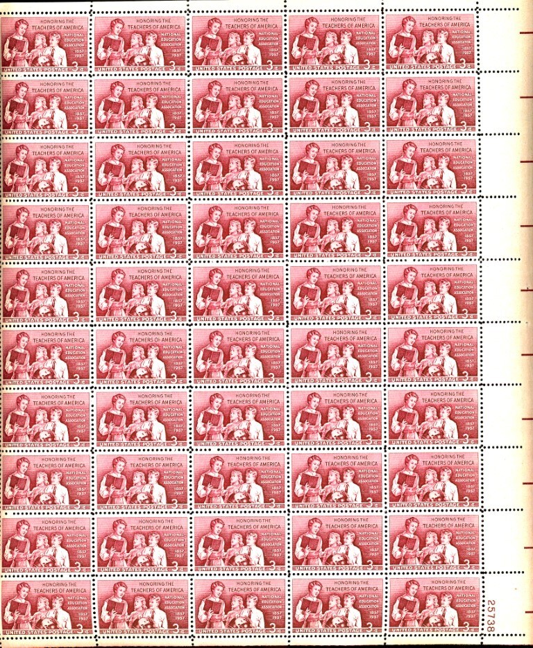 U.S. #1093 Mint PL# Block Sheet of 50 OG NH | United States, General ...