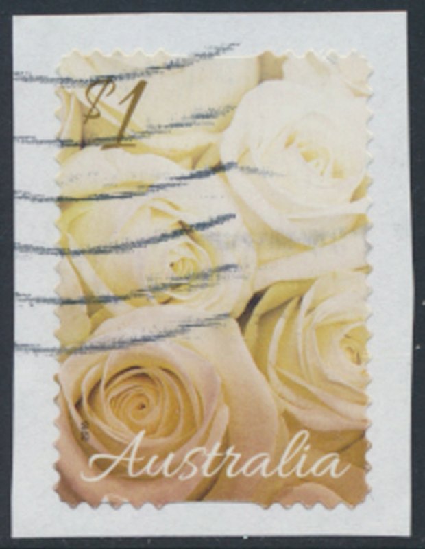 Australia SG 4535 SC# 4424 Used SA Greetings Roses details scan ...
