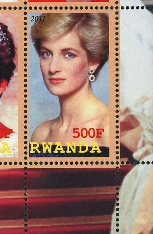 Diana Princess of Wales Historical Figure Souvenir Sheet of 6 Stamps ...