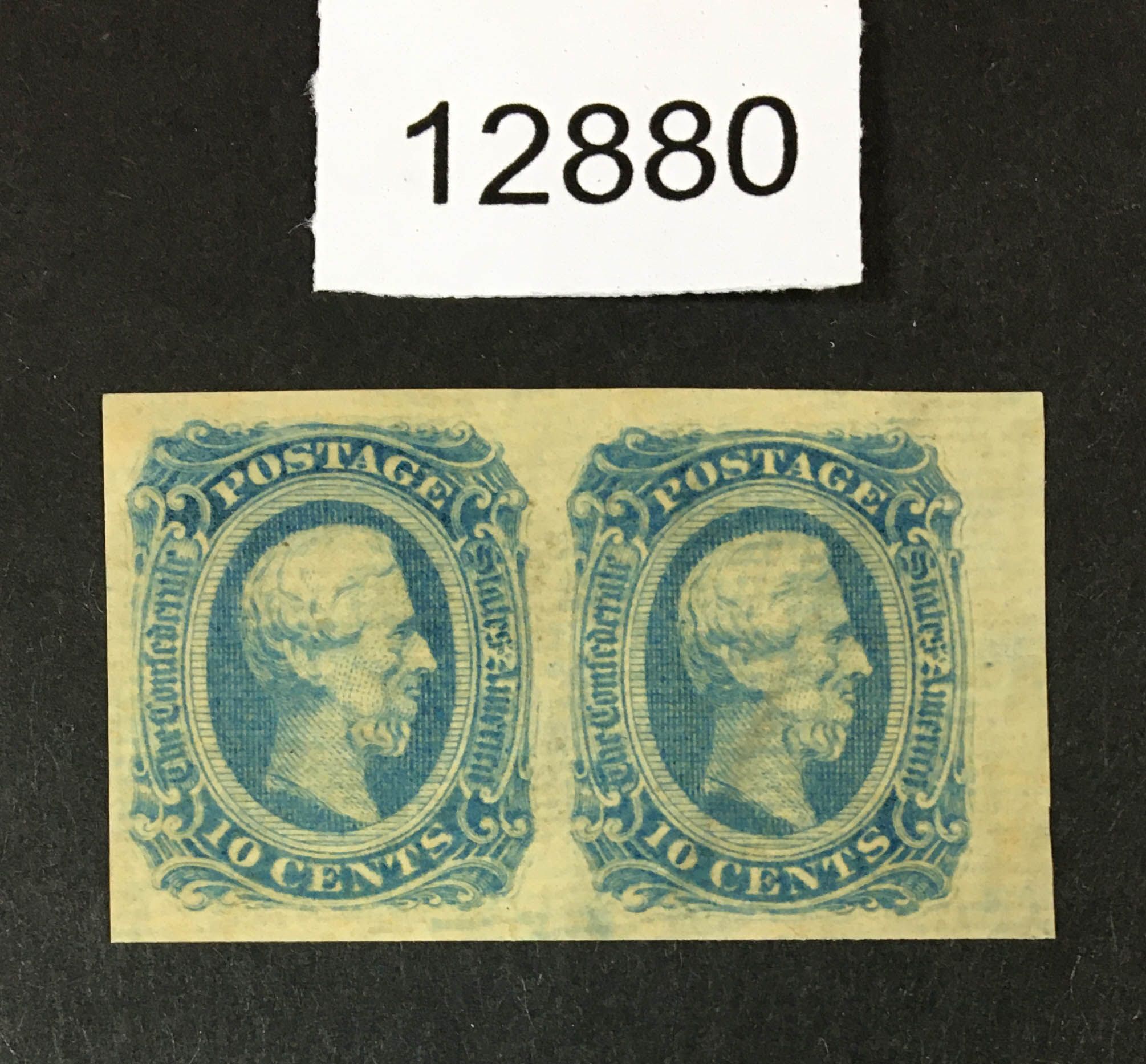 US Stamps CSA # 12 Mint OG LH Pair XF LOT #12880 | United States ...