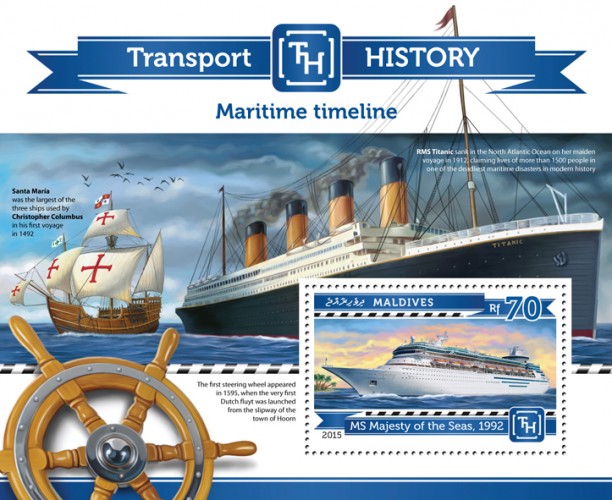 Maldives 2015 Sheet Maritime Timeline Ships Transport History Titanic ...