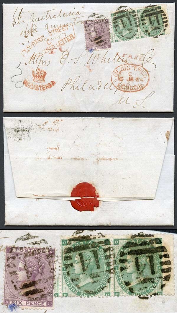 Mail from United Kingdom During the American Civil War 1864 Registered ...
