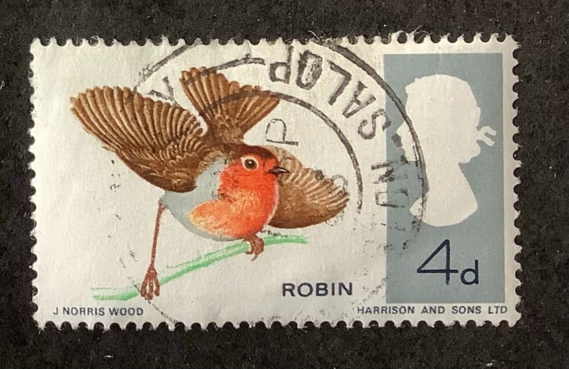 Great Britain 1966 Scott 463 used - 4p, Birds, Robin | Great Britain ...